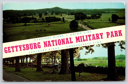 Gettysburg Military Park PA~Cemetery Ridge & Seminary Ridge~Banner ...