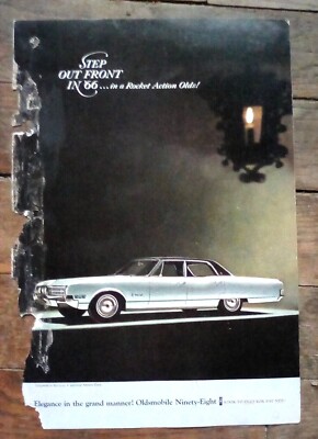 1966 Oldsmobile Step Out Front in 66 Rocket Action Print Ad - Imperfect ...