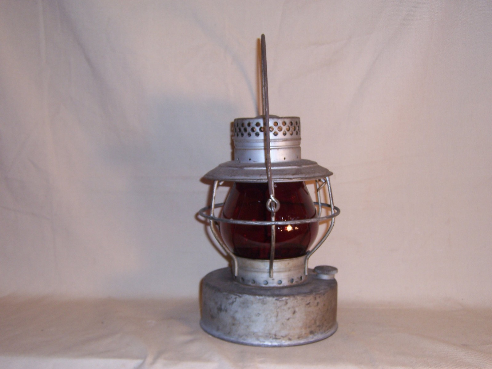 Antique City of Chicago Water Railroad Style Handlan Lantern Ruby Glass ...