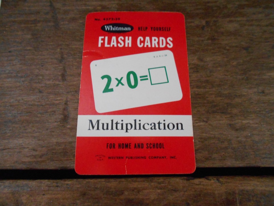 VINTAGE WHITMAN FLASH CARDS - MULTIPLICATION | eBay
