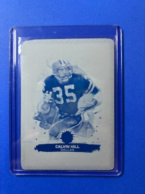 2024 Topps Motif football Calvin Hill Dallas Cowboys Cyan printing ...