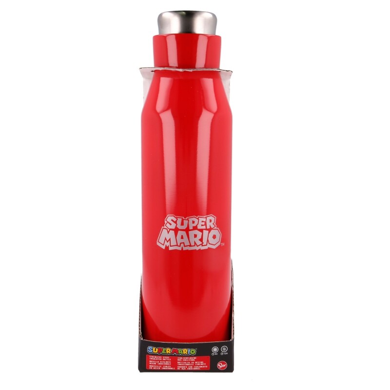 Super Mario Wasserflasche Thermal Diabolo Edelstahl 580ml Kinder Erw ...