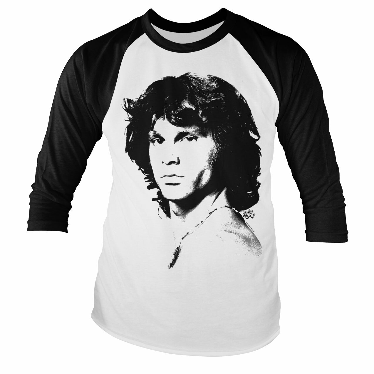 Officially Licensed Jim Morrison Portrait Baseball Long Sleeve T-Shirt ...