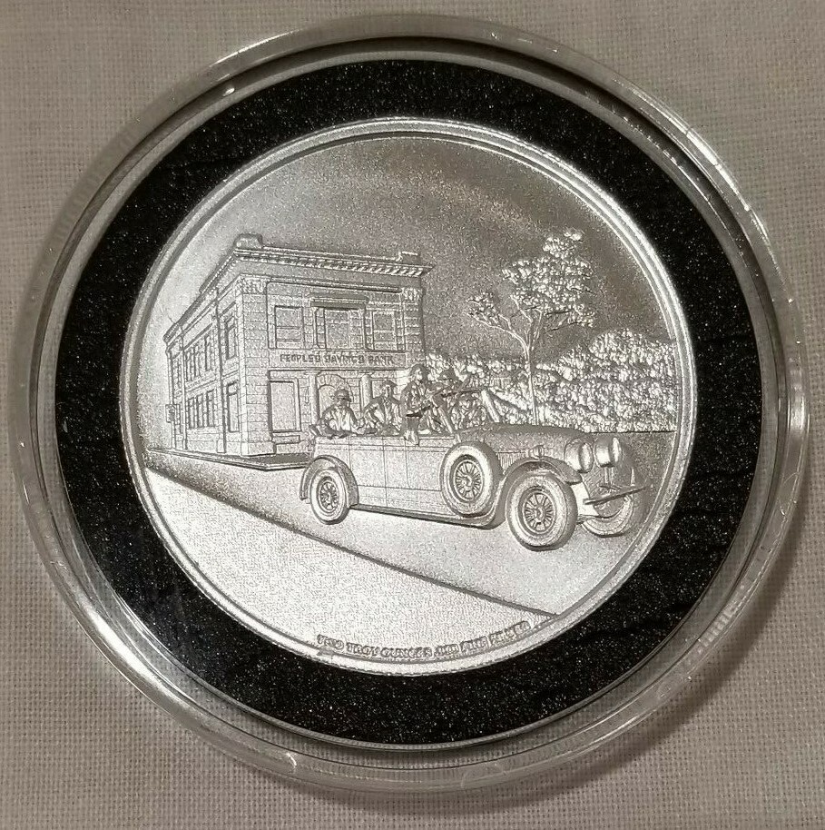 2oz John Dillinger Public Enemy #1 Silver Round Chicago Gangster The ...