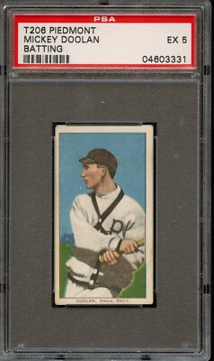 BB - 1909 T206 - Piedmont 350 - Mickey Doolan - Batting - PSA 5 - EX | eBay