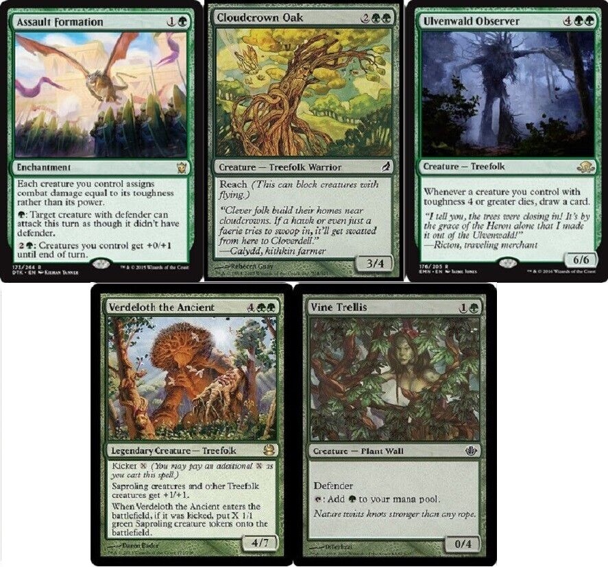 Treefolk Deck - Verdeloth Ancient - Twingrove - MTG Magic Gathering 60 ...