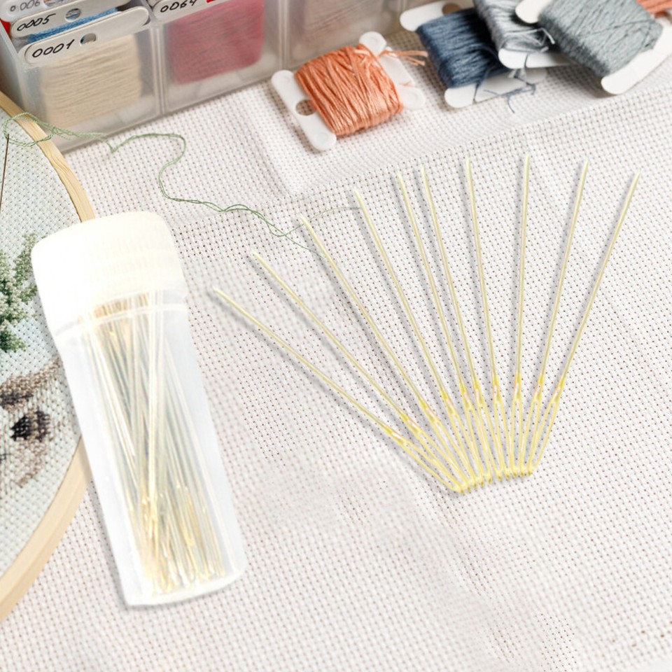 10pcs/Lot Stainless Steel Embroidery Needle Set Knitting Craft DIY ...