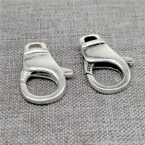 Sterling Silver Oval Lobster Clasp 925 Silver Claw Trigger Clasp for ...