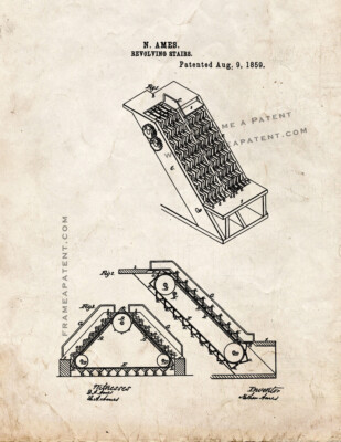 Escalator Patent Print Old Look | eBay