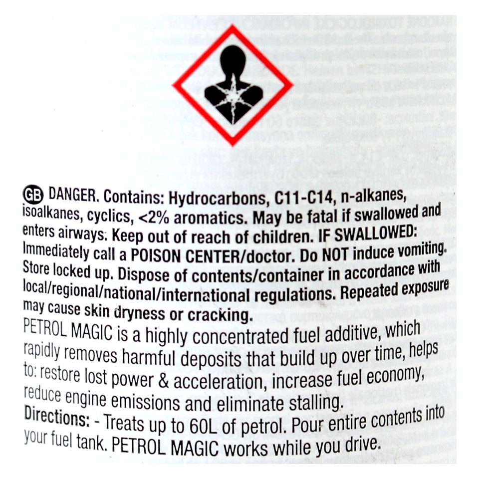 Comma Petrol Magic PEM400M Fuel Additive & Injector Cleaner 400ml 0.4L ...