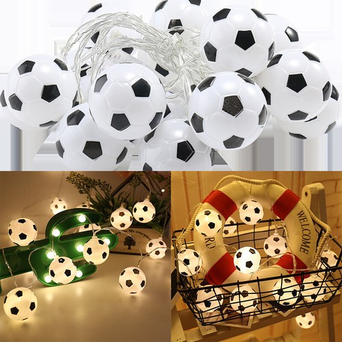 Football Decor 10 Light Battery Bedroom Lights Boys LED Lights String ...