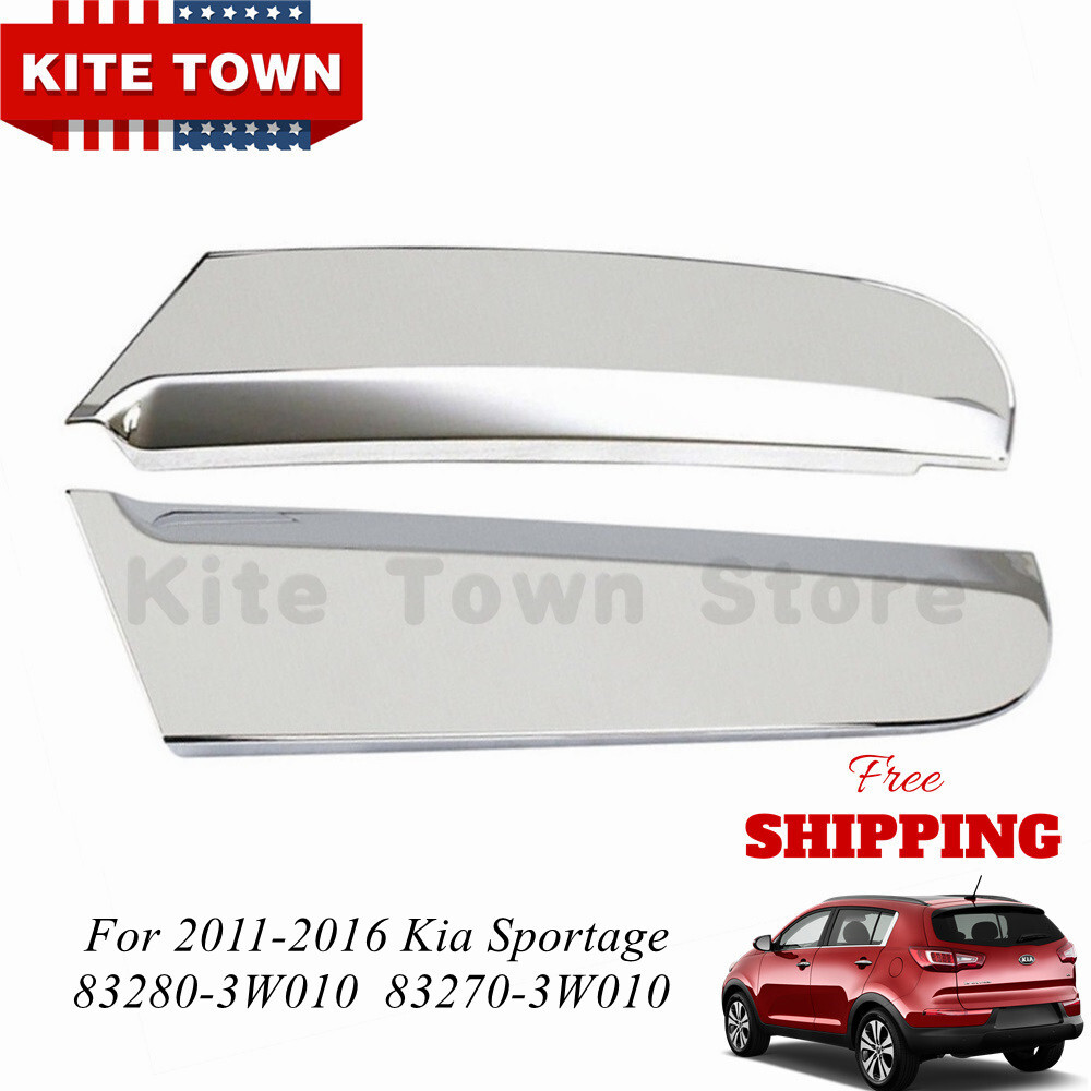 2Pcs Rear Side Door Pillar Molding Chrome For 2011-2016 Kia Sportage ...