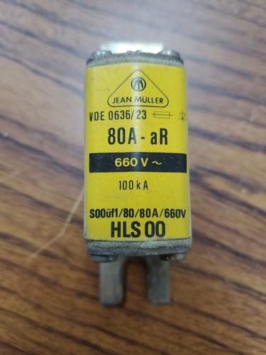 JEAN MULLER VDE 0636/23 80A-aR 660V HLS00 Fuse (TA10MS) | eBay
