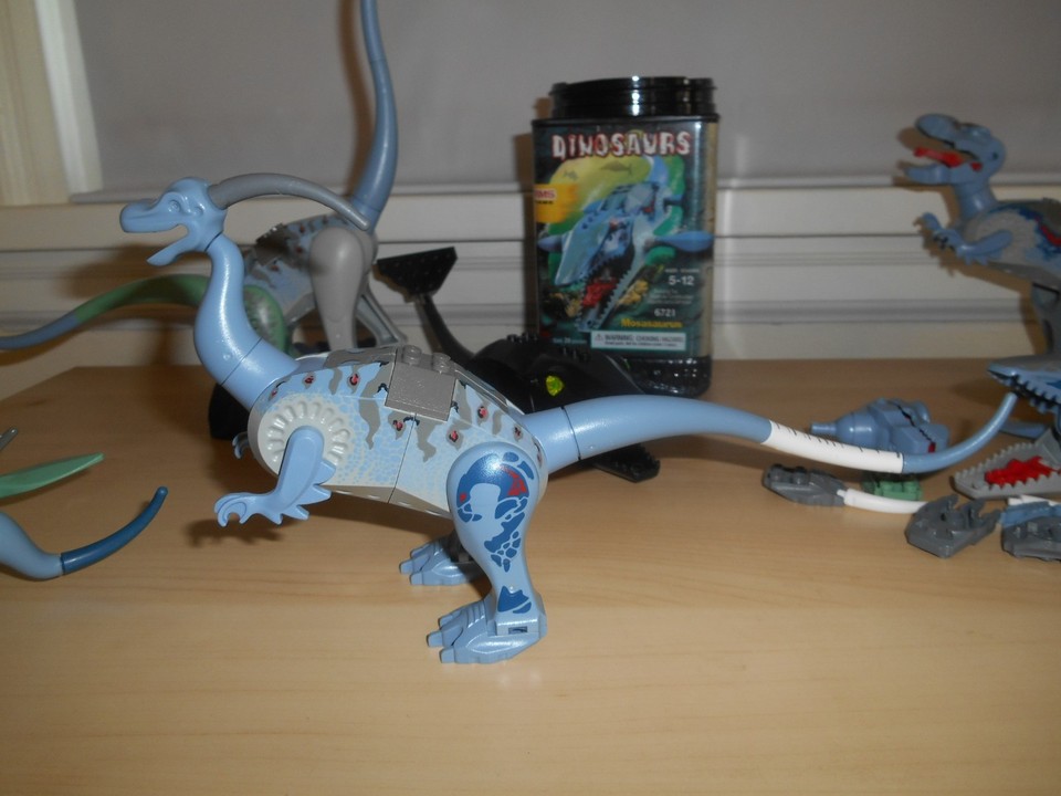 LEGO Vtg DINOSAUR Sets 6720 6721 T-Rex Mosasauras Brachio Transform ...
