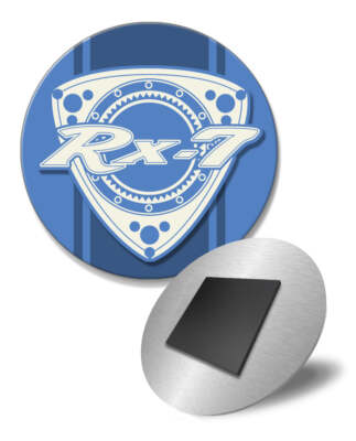 Mazda Rx-7 Series 1 Rotary Emblem Aluminum Round Fridge Magnet - 14 ...