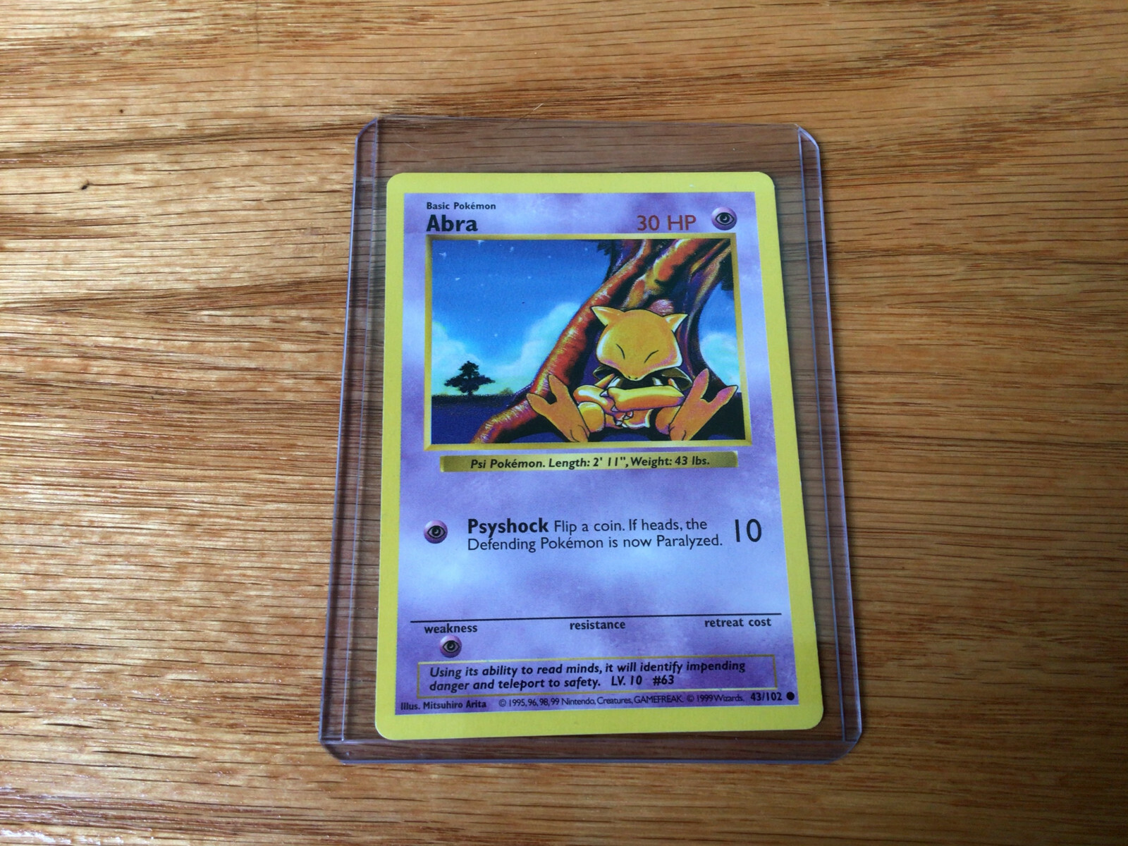 Pokemon Shadowless Base Set Abra 43/102 | eBay