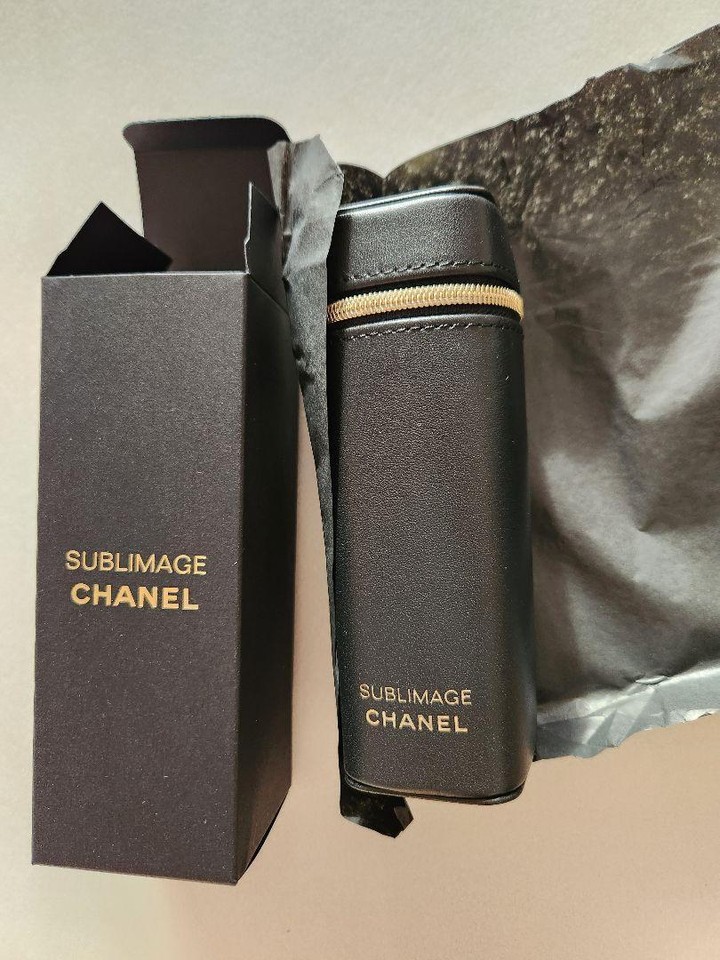 CHANEL Sublimage Beaute Cosmetic Makeup box Pouch BLACK GOLD w/ gift ...