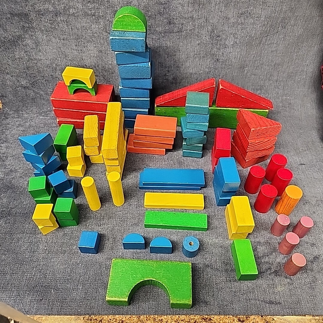 Playskool Wooden Blocks Vintage Play Skool Cinnmon Blocks