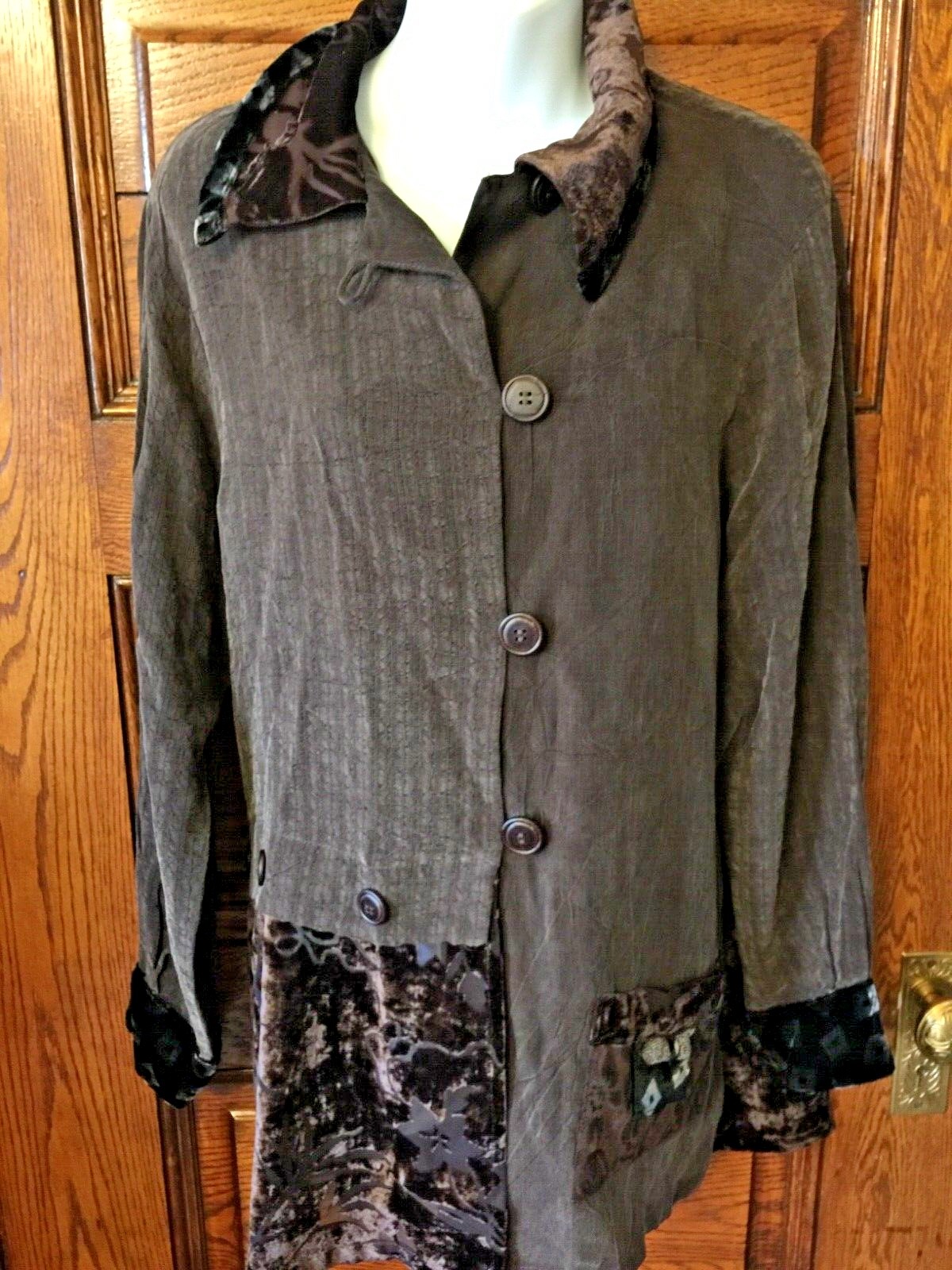 NEIL & DAVID Art-to-Wear Lagenlook Chocolate Brown Bu… - Gem