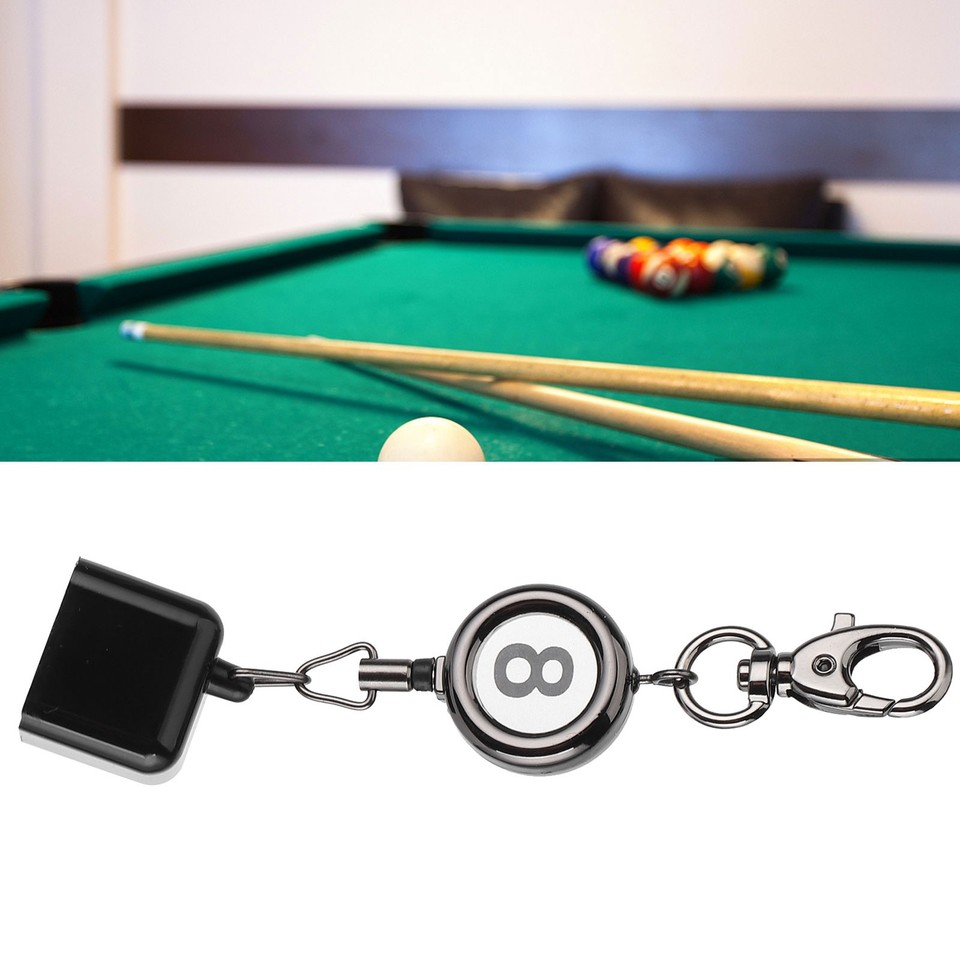 Billiards Snooker Pool Cue Chalk Holder With Belt Clip Retractable Pool ...