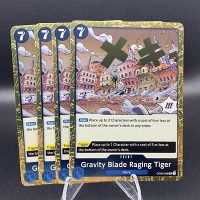 One Piece Wings of the Captain Foil Rare OP06 Gravity Blade Raging ...