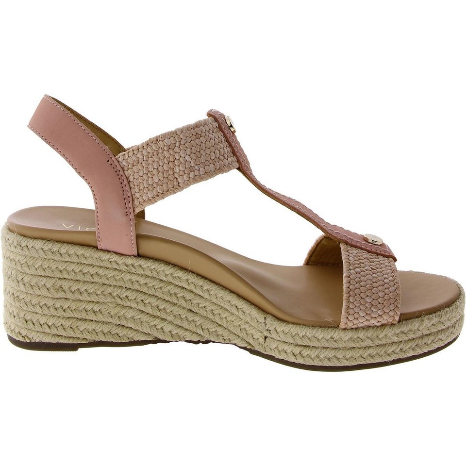 Vionic Womens Calera Leather Slingback Platform Wedge Sandals Shoes ...