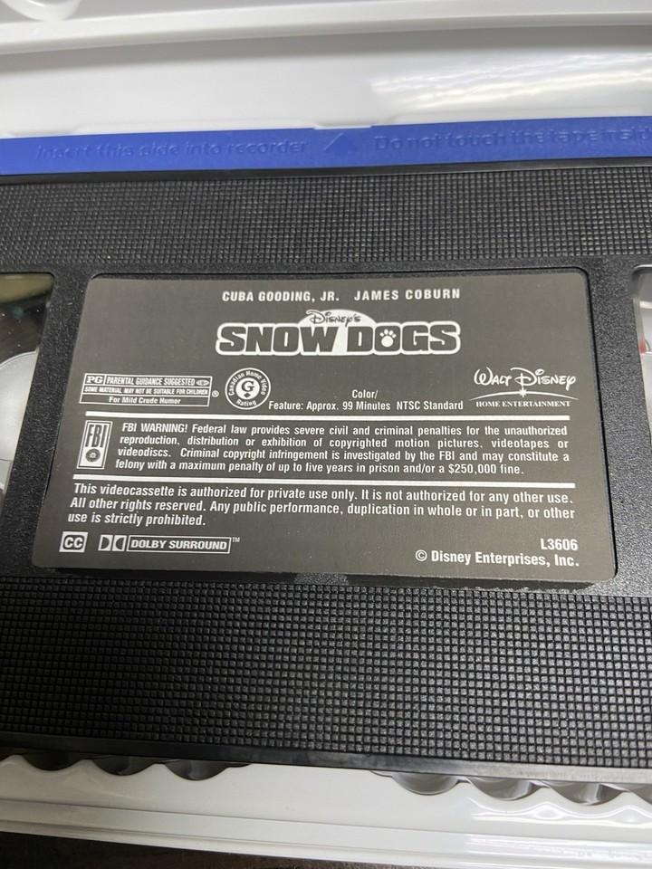 Disney’s Snow Dogs VHS 2002 Cuba Gooding Jr Movie Play Tested | eBay