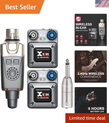 Compact 2.4GHz Wireless Audio Monitoring Set - Ideal for Musicians ...
