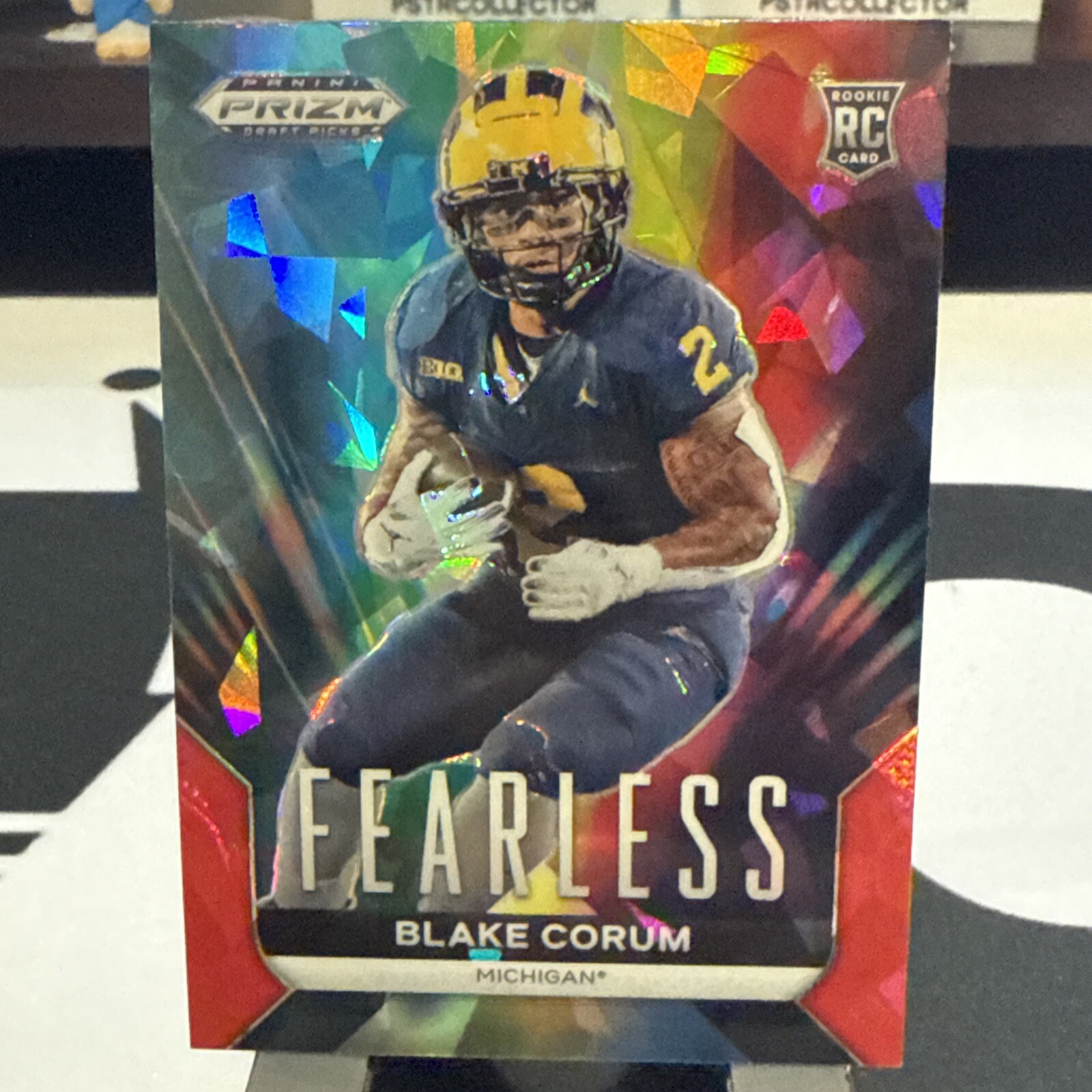 Blake Corum Fearless Red Cracked Ice 2024 Panini Prizm Draft Picks ...