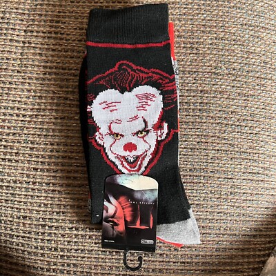 Official IT Pennywise the Clown crew Socks Adult Horror Movie 8-12 NEW ...