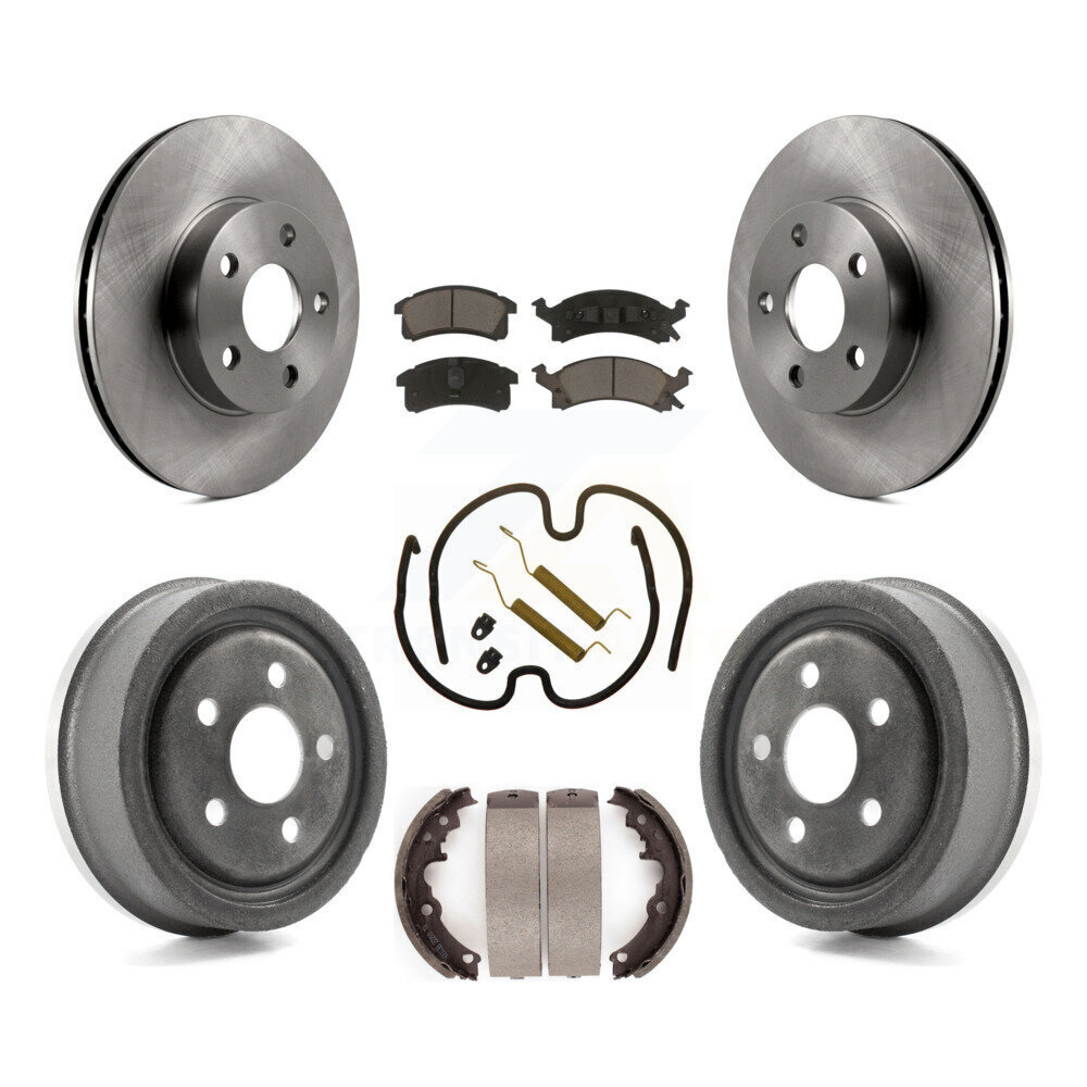 Disc Brake Rotors Ceramic Pads And Drum Front Rear Kit 7Pc For Pontiac ...