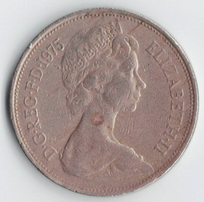 1975 UK 10 New Pence Coin Great Britain Queen Elizabeth II Lion | eBay