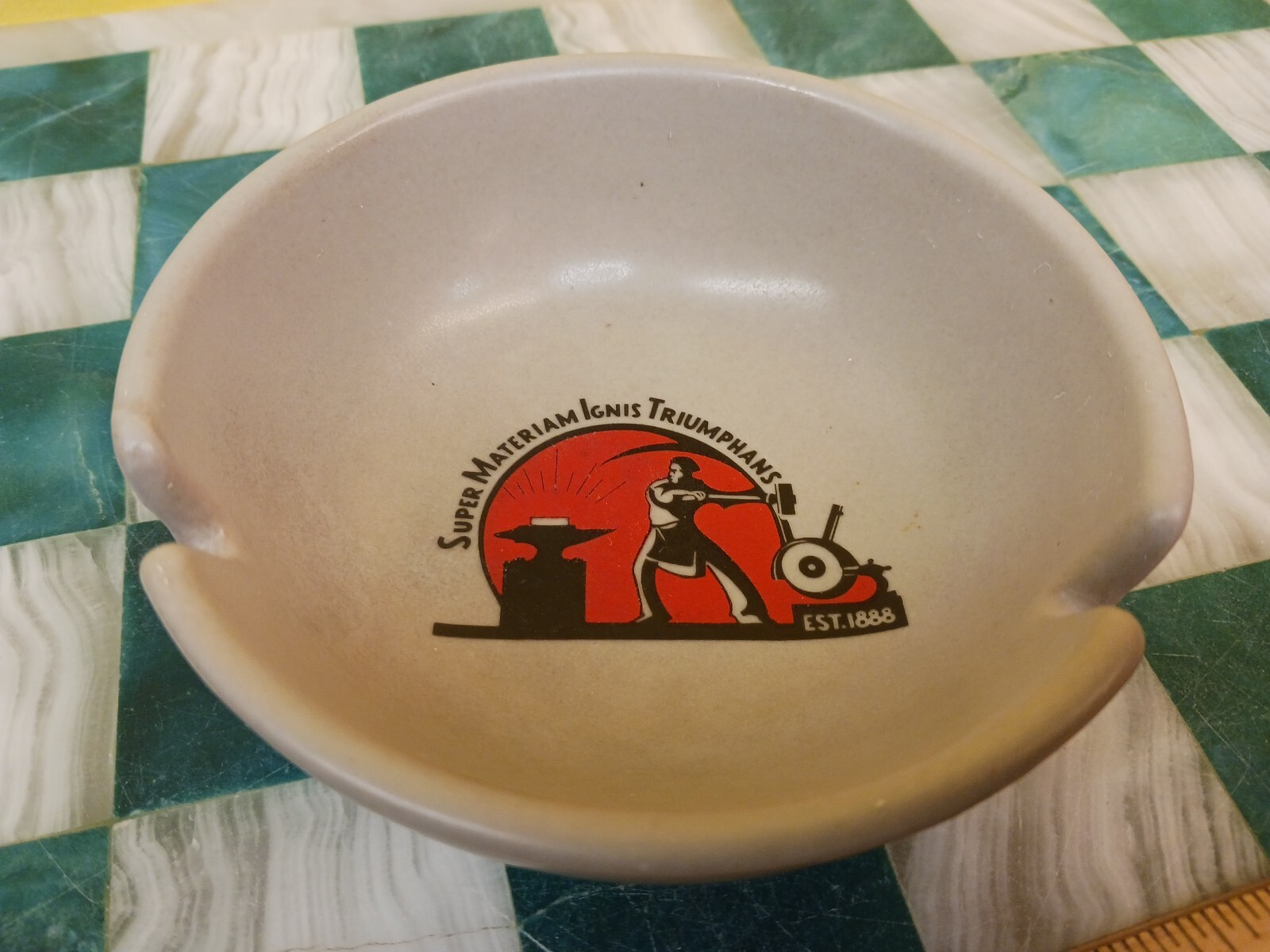 Super Materiam Ignis Triumphans Est. 1888 Ashtray Vintage JK Smit ...