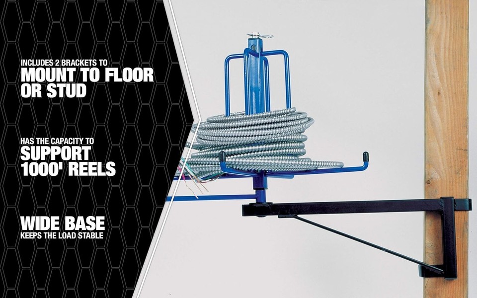 Spool Dispenser Coil Wire Untangler Electrical Romex Spinner Reel MC ...