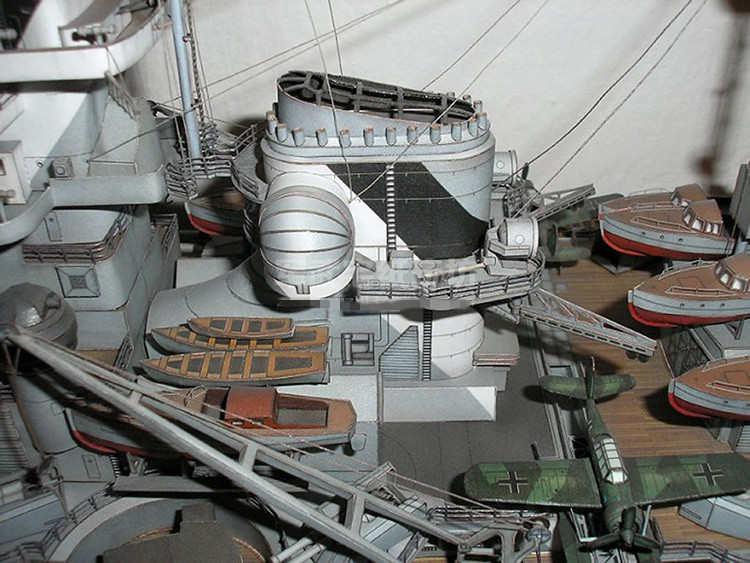 1:200 Scale Nazi German Battleship Bismarck DIY Handcraft Paper Model ...