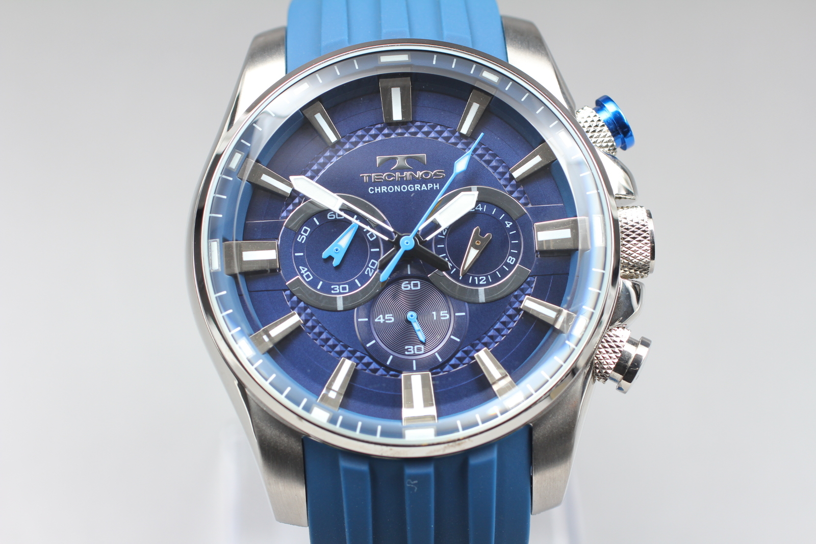[Unused] TECHNOS T8532 Chronograph Men's Watch Quartz Blue Dial From JAPAN | eBay