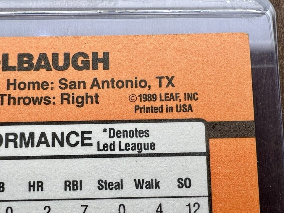 1990 Donruss Scott Coolbaugh #43 Rated Rookie Multi Error Card | eBay