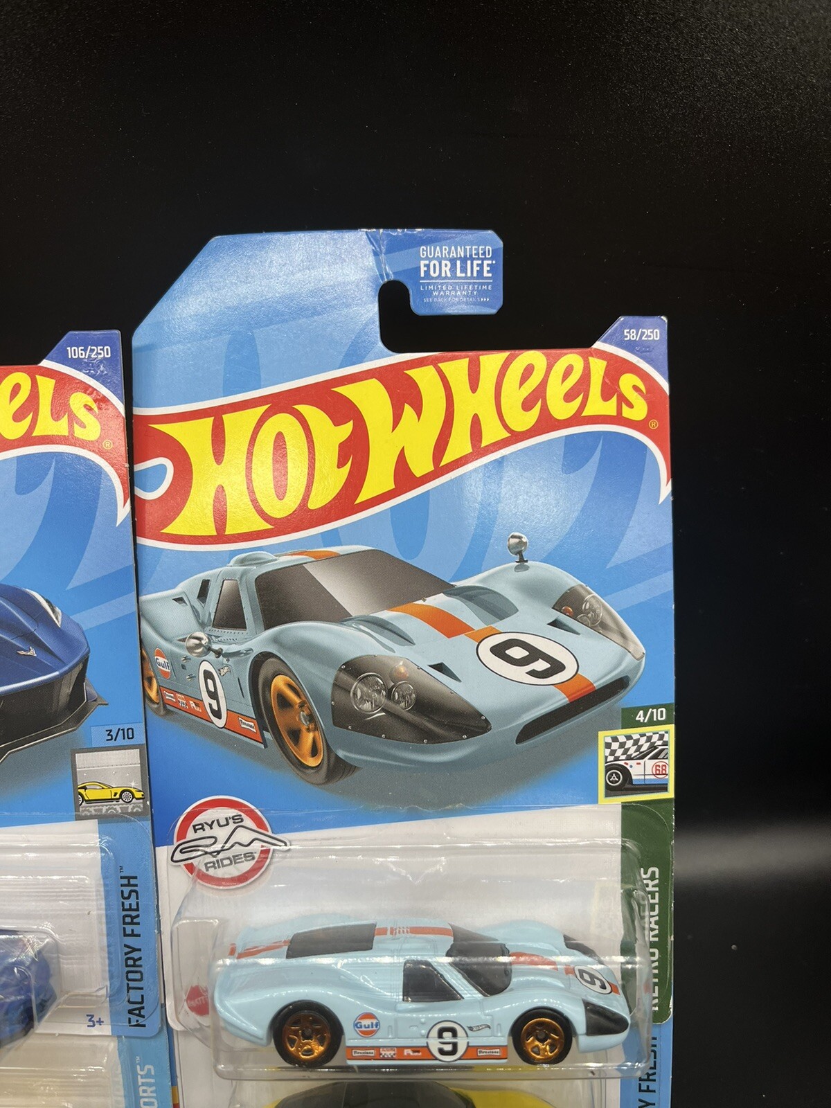 Hot Wheels Lot Of 6 Blue C8 Corvette Yellow S2K Gulf Ford GT Miata LBWK ...
