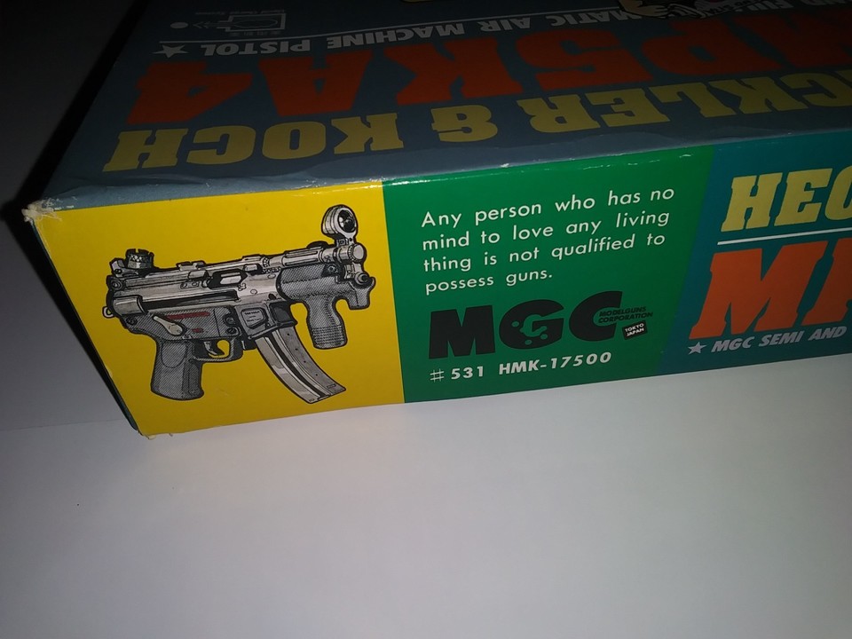 Licensed H&K MGC Mp5ka4 Electric Gas Hybrid Airsoft RARE ASGK collect ...