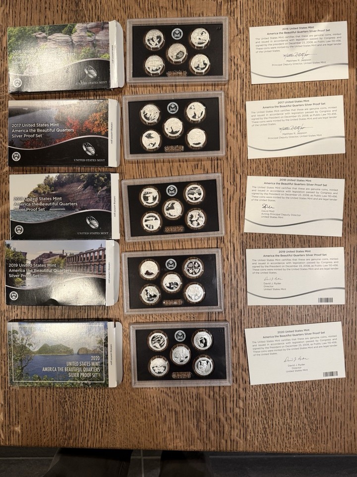 2010-2020 United States Mint America The Beautiful Quarters Silver ...