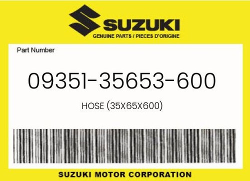 Suzuki Genuine Hose (35X65X600) - 09351-35653-600 | eBay