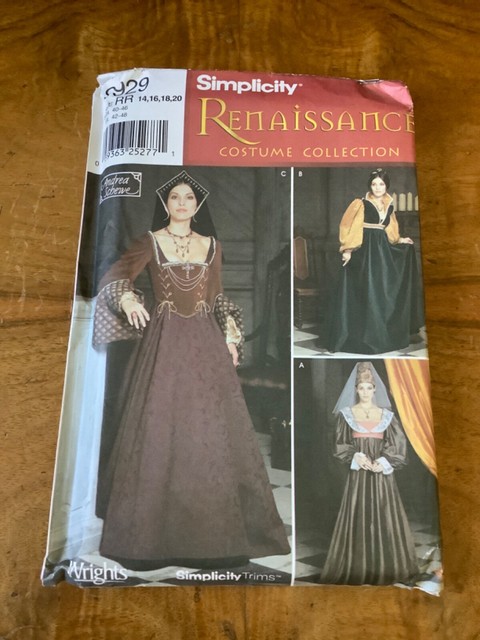 Simplicity Renaissance Costume 9929 Collection Gown Uncut Pattern Hats ...