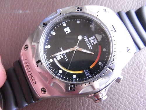 RARE SEIKO KINETIC 5m42-0e60 Battery replaced | eBay
