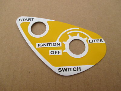 YELLOW IGNITION + LIGHT SWITCH PLATE FOR PART 189726M2 | eBay
