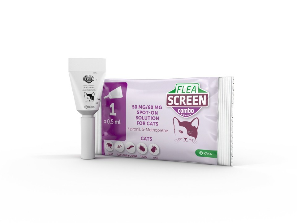 FLEA SCREEN combo Spot On for Dogs & Cats - Kills Fleas, Flea Eggs ...