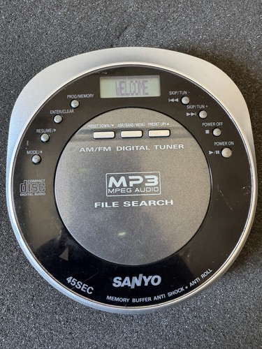 Sanyo lettore cd portatile mp3 CDP-MT50 cuffie Japan radio vintage 70 ...