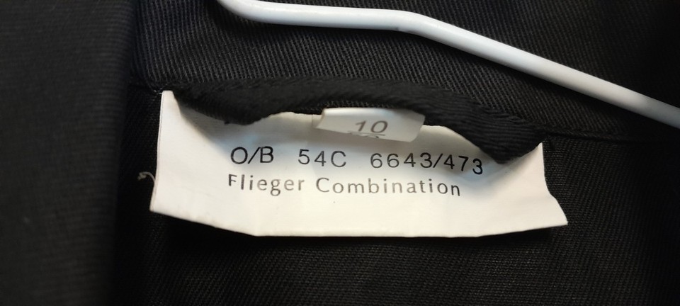 Flieger Combination 54C. Black Coveralls | eBay