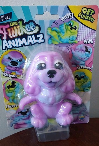 Original Orb Funkee Animalz Purple Dog Squeeze Scrunch Sealed 4 Inches ...