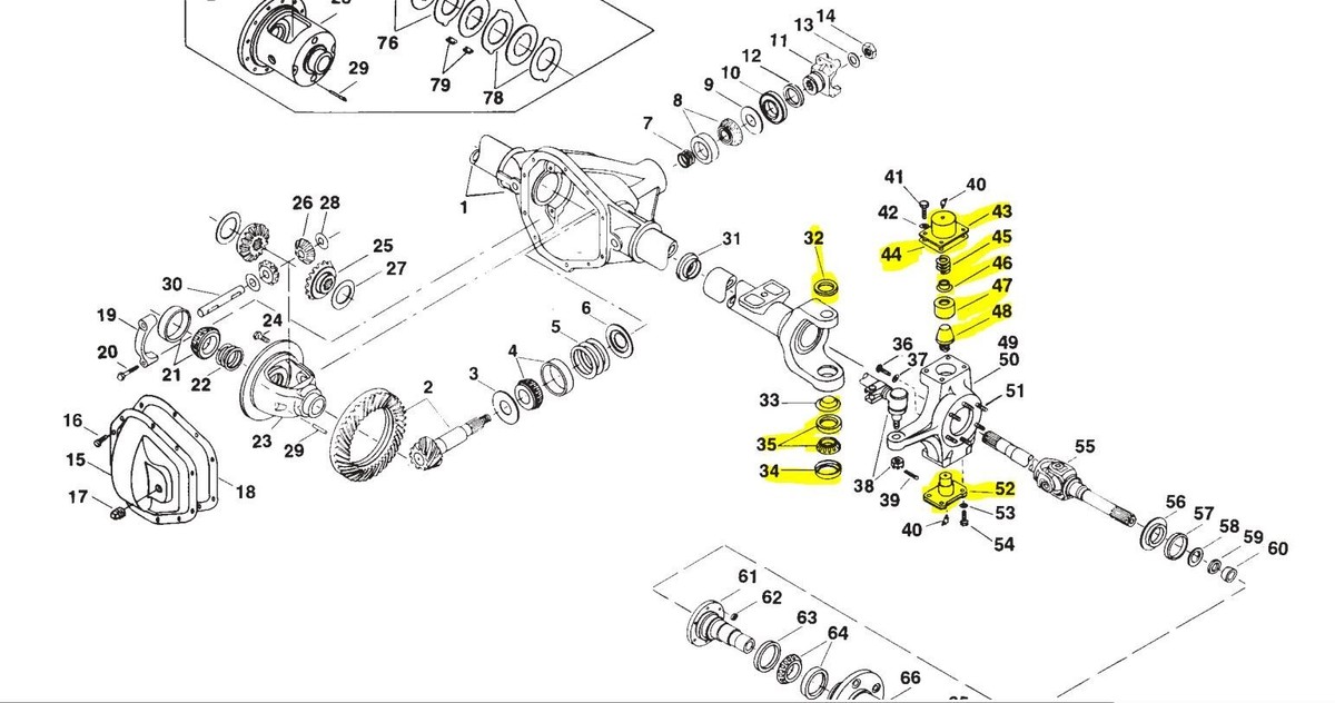 Dodge Dana 60 Front Axle Diagram DANA 60 4340 FRONT AXLESHAFTS