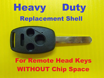 NEW Heavy Duty Remote Head Key Replacement Shell Case 4 Buttons No Chip ...